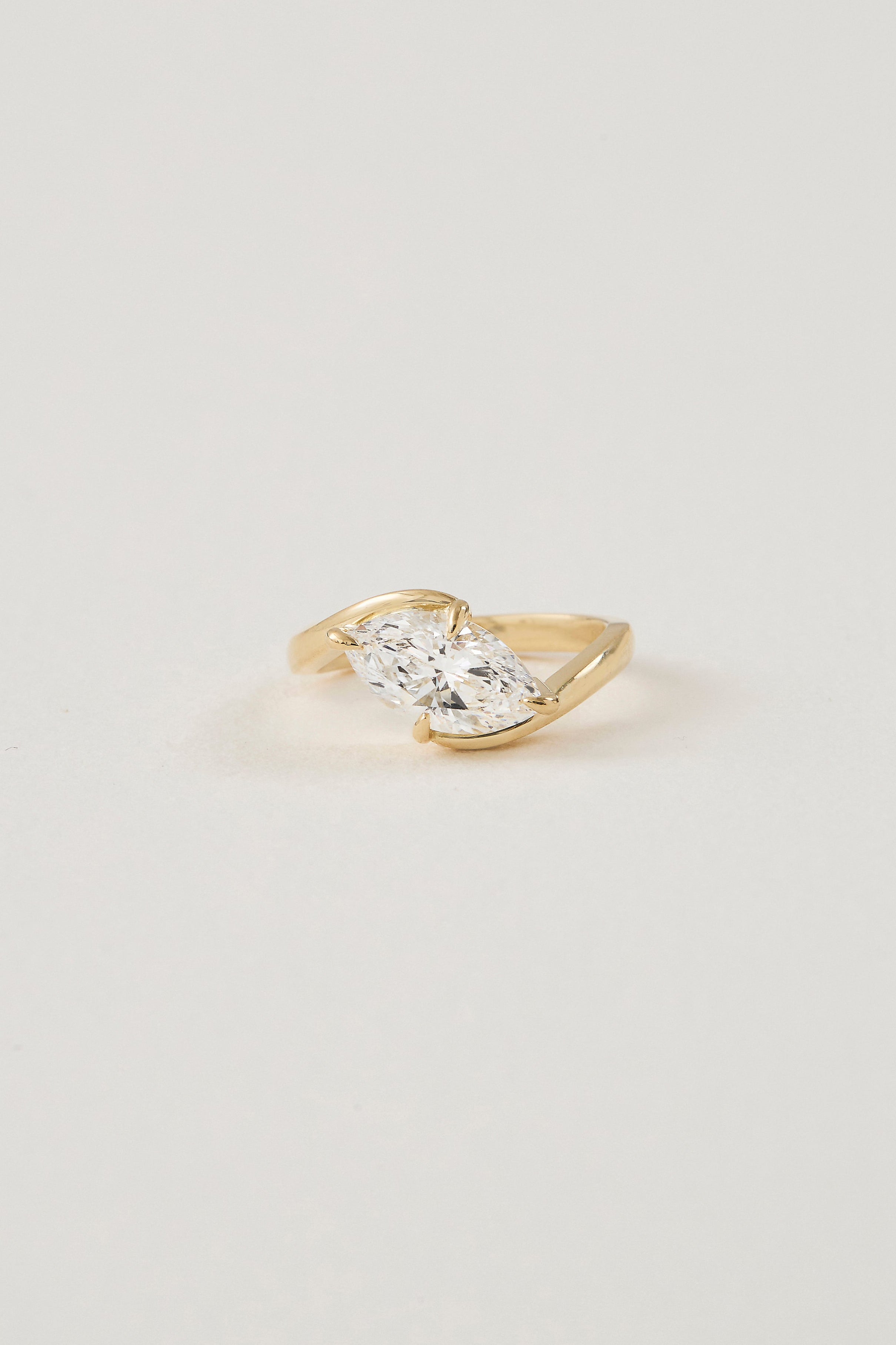 Marquise Diamond Embrace Ring | East West Marquise Diamond – Keshett ...