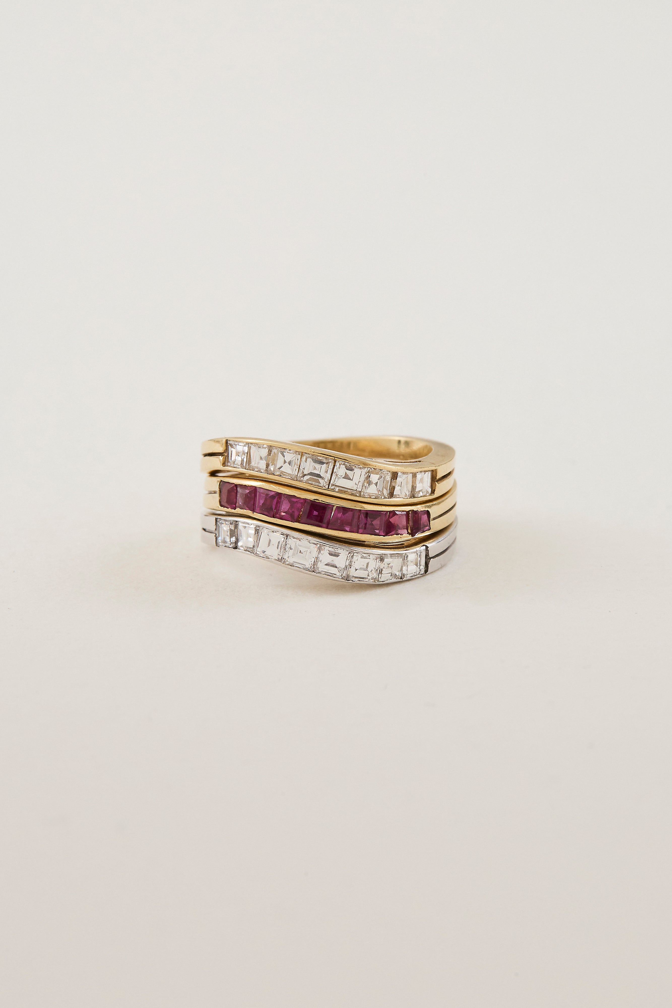 Mid Century Ruby Ring Set – Keshett Jewellery
